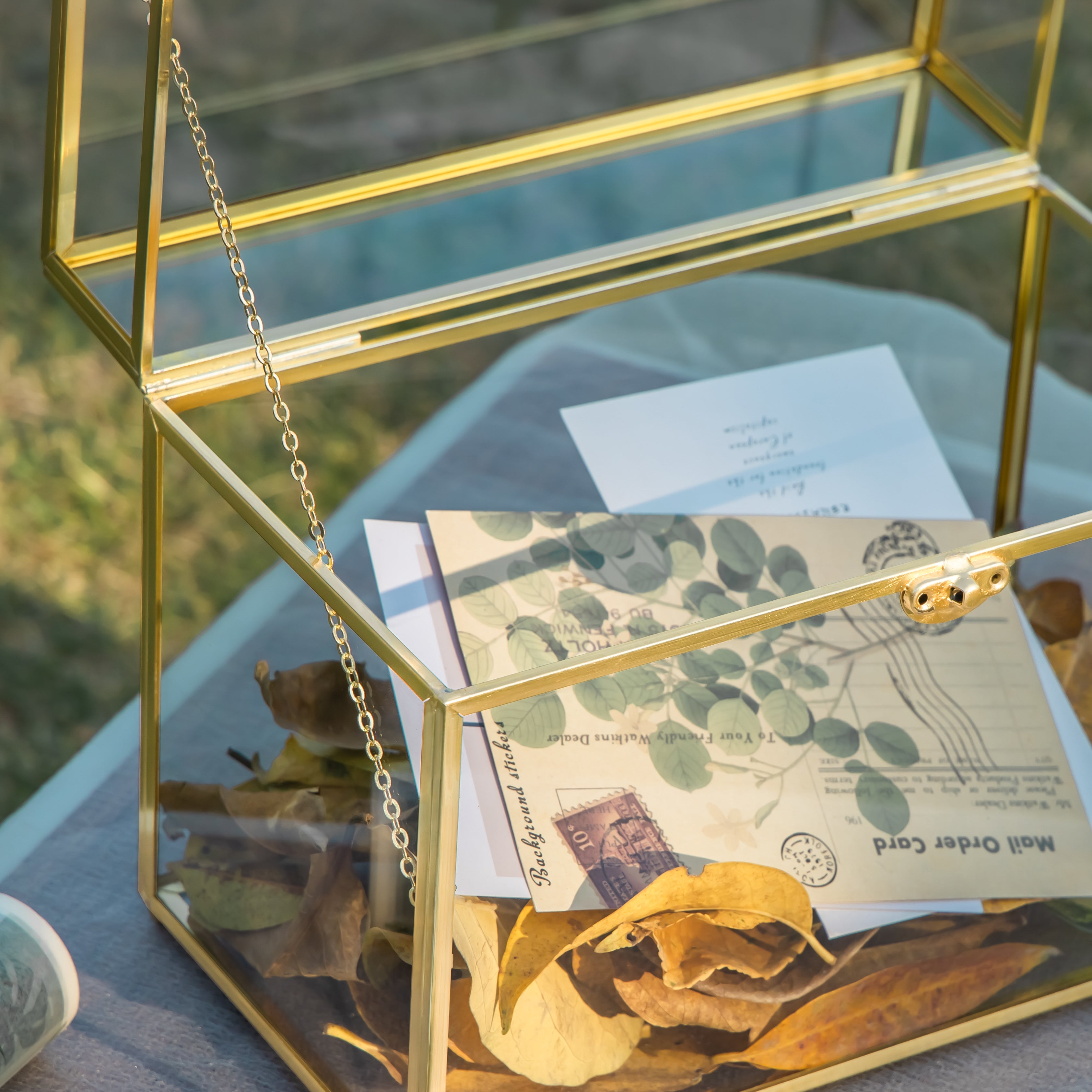 Buy Handmae Vintage Geometric Glass Card Box – NCYPgarden