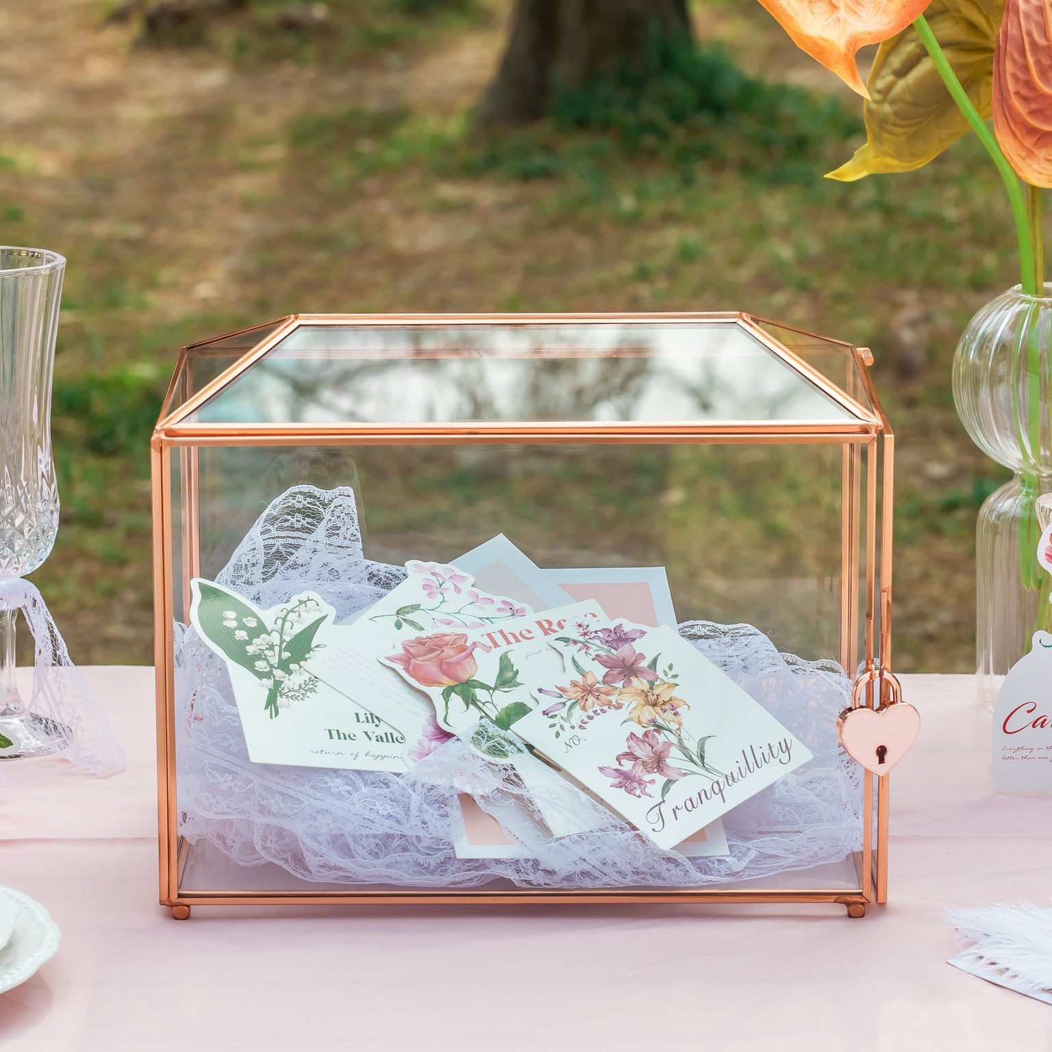 Wedding Glass Card Box — NCYPgarden