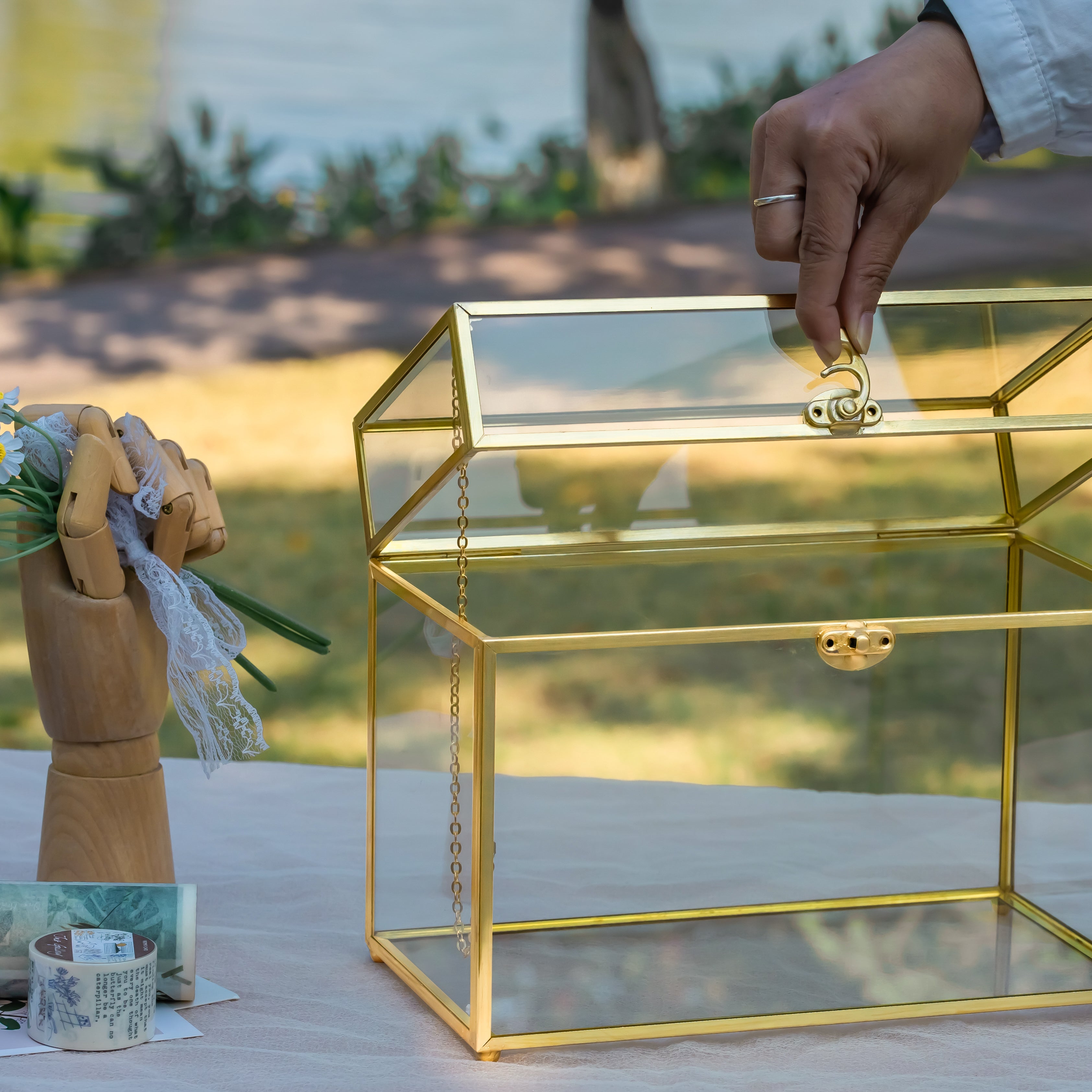 Buy Handmae Vintage Geometric Glass Card Box – NCYPgarden
