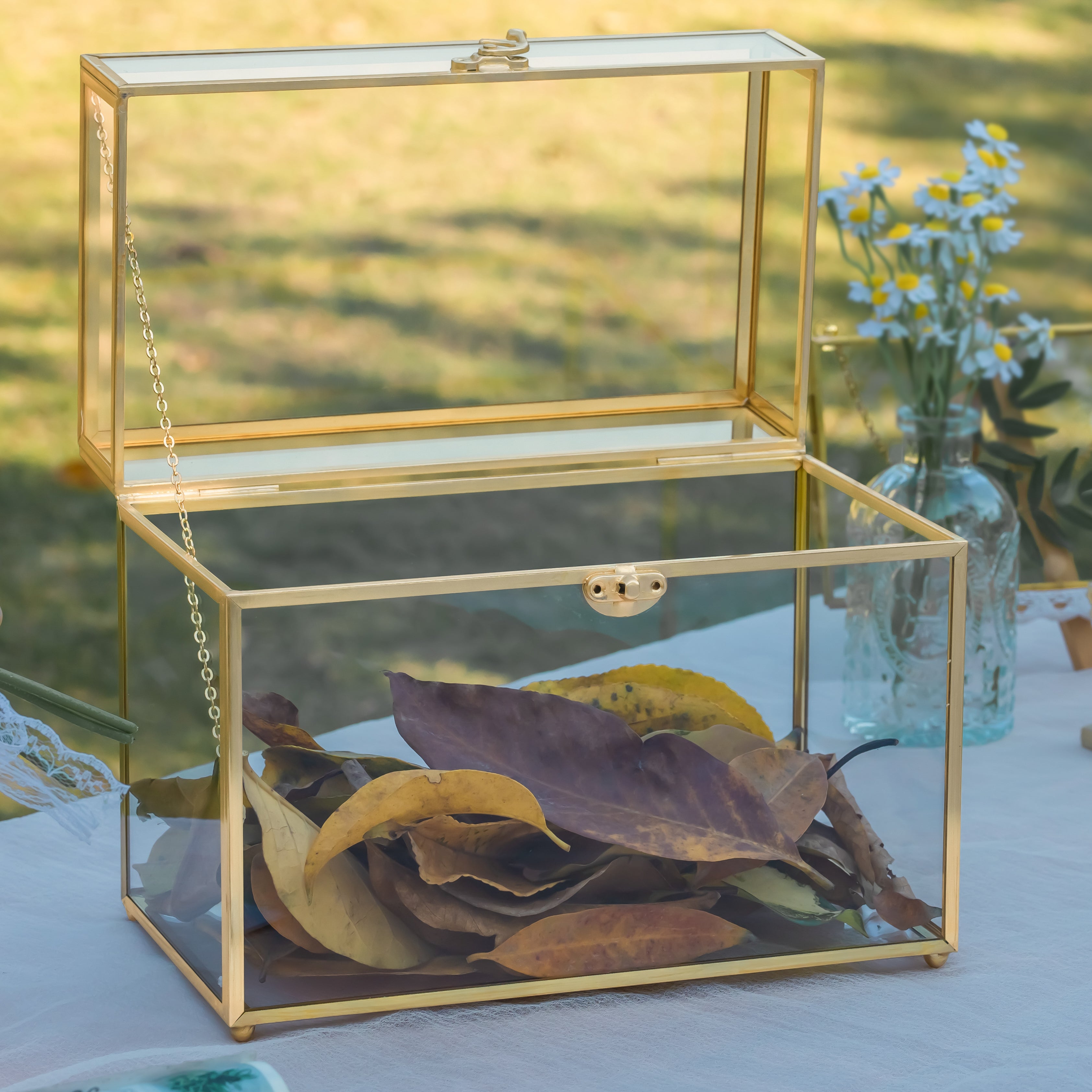 Buy Handmae Vintage Geometric Glass Card Box – NCYPgarden