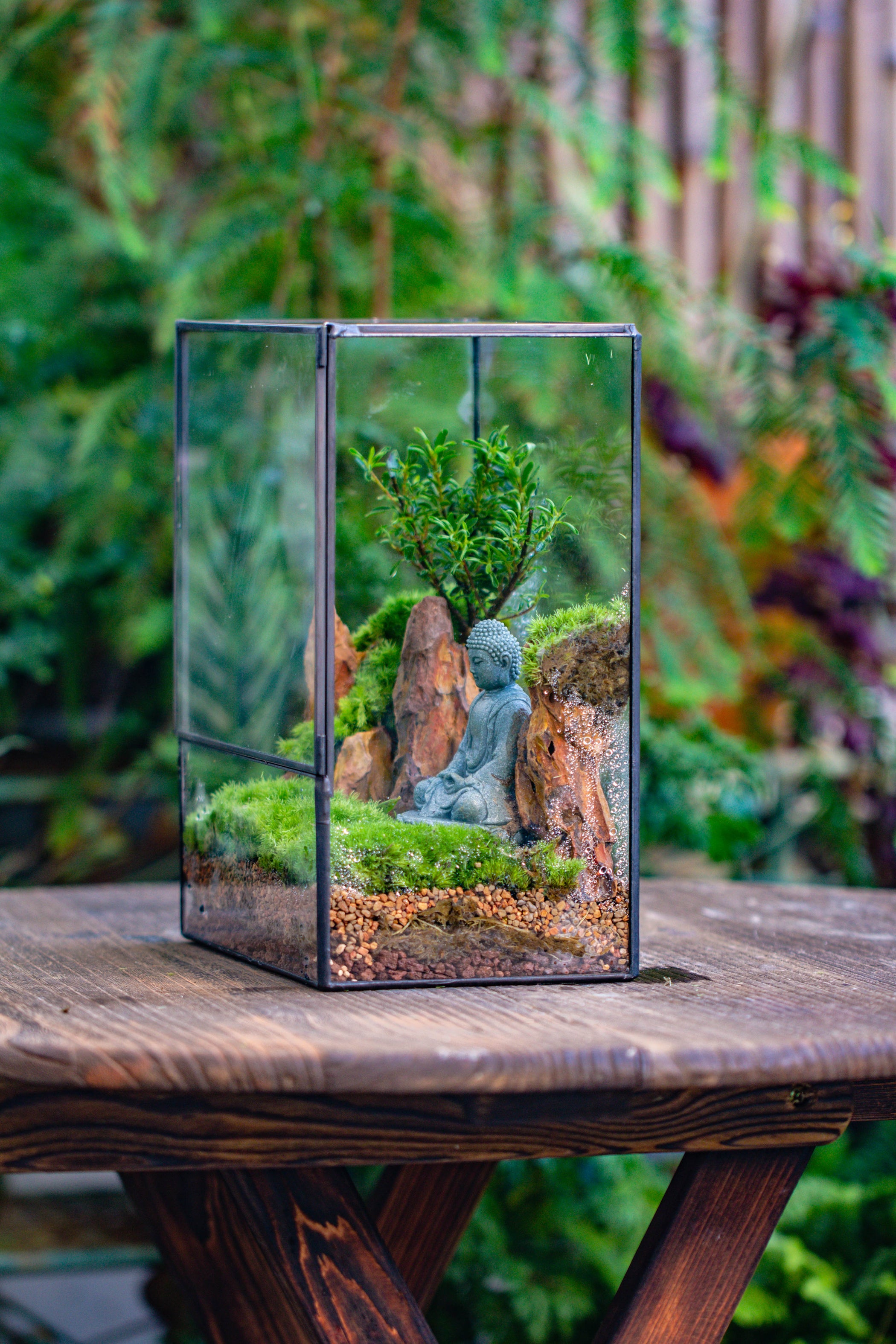 Buddha Geometric Glass Tin Terrarium Set | NCYP Garden — NCYPgarden