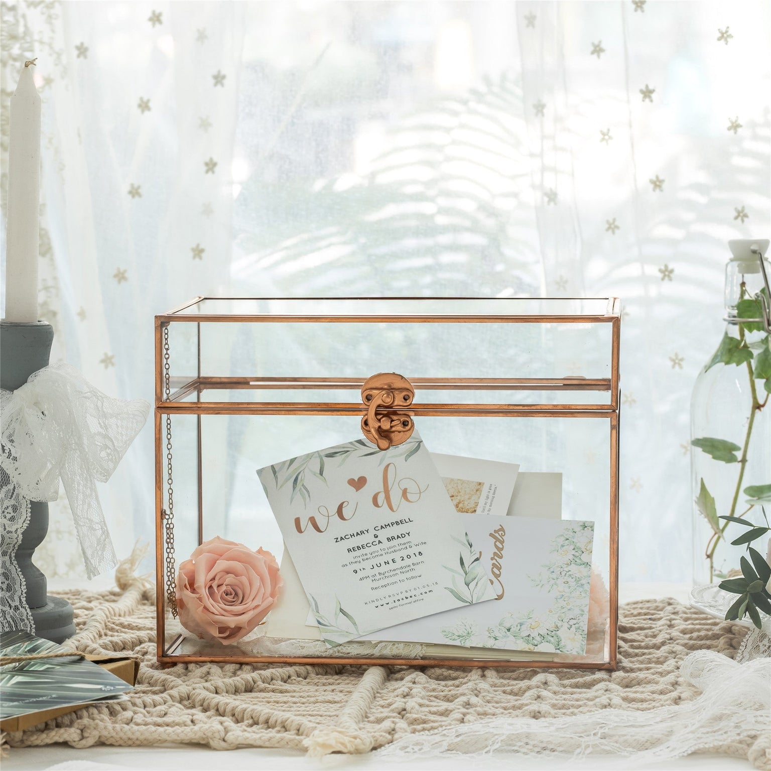 Wedding Glass Card Box | NCYPgarden