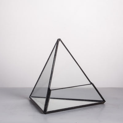 Handmade Small Pyramid Glass Geometric Terrarium for Ring Box Moss ...